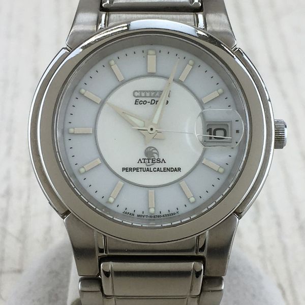 [Used] CITIZEN ATTESA / Solar watch / Analog / Stainless steel / WHT ...