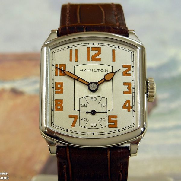 1929 Vintage HAMILTON TONNEAU, Stunning 2 Tone Silver Dial, Serviced ...