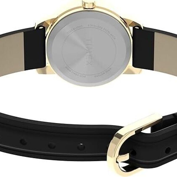 Timex T20433, Women's Easy Reader, Black Leather Watch, Indiglo, 25MM ...