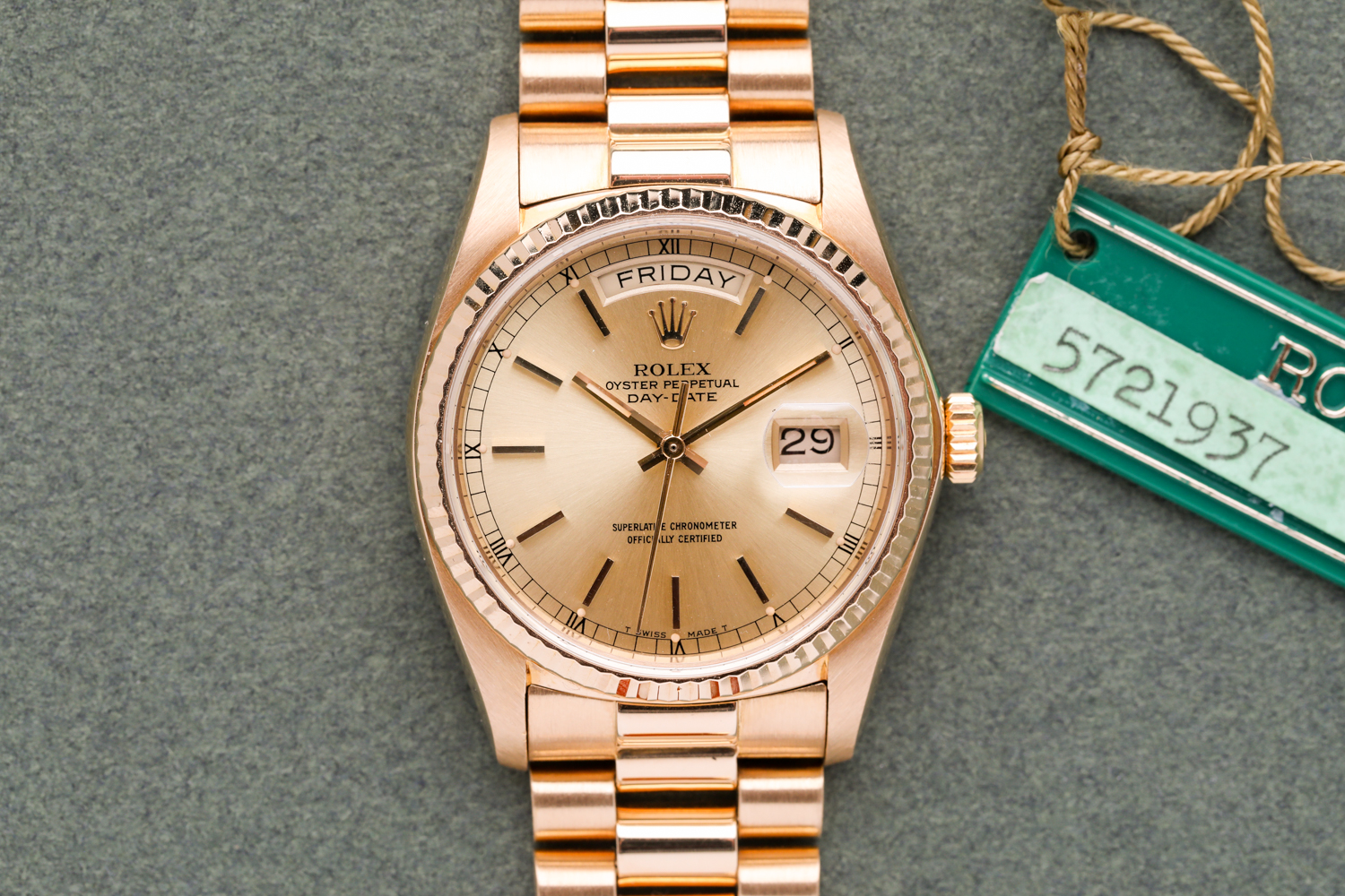 1978 Rolex 18038 Day-Date + Serial Tag | WatchCharts Marketplace