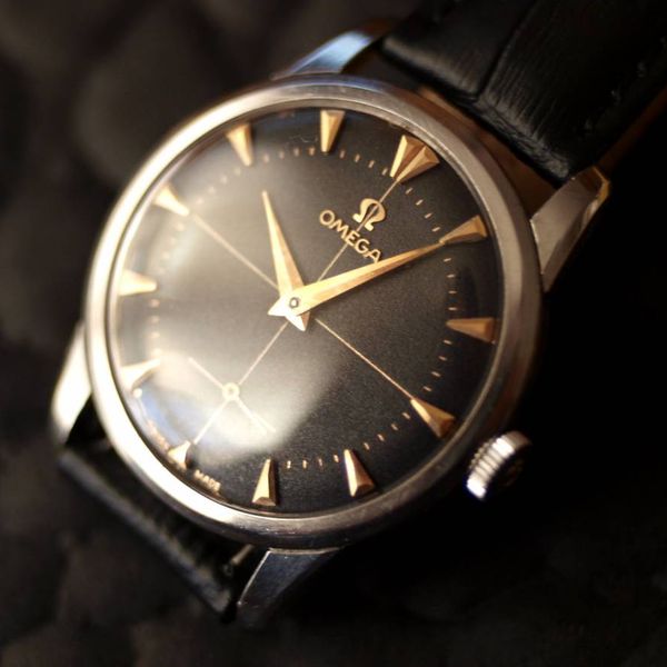 WITHDRAWN Omega Geneve Cross hair black dial 1958 cal. 267 ...