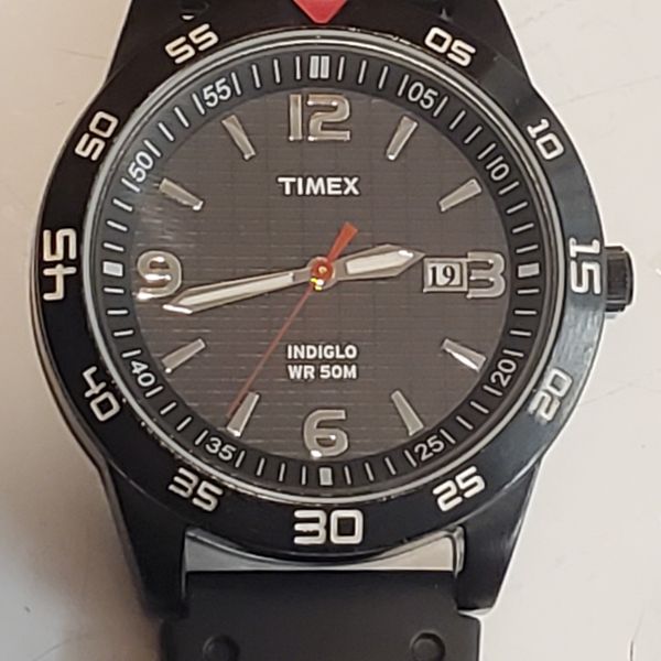 TIMEX Men's Quartz Watch - Black Textured Face - 42mm Case - Nice ...