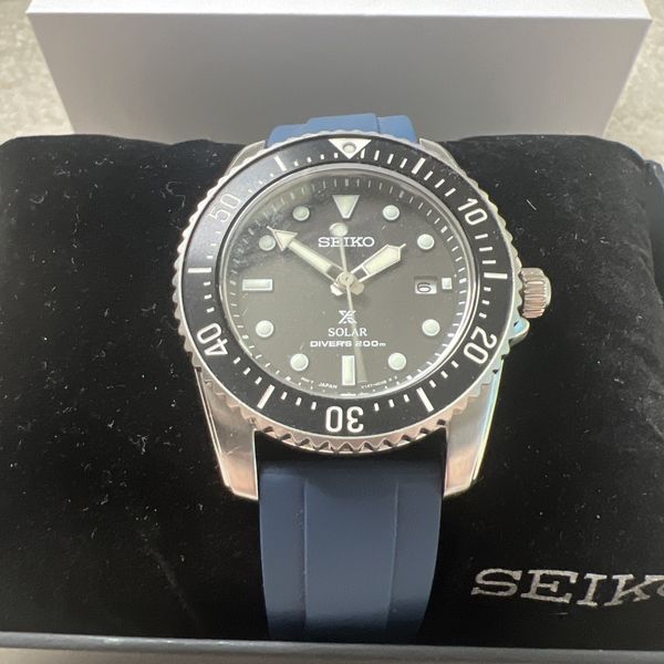 Seiko SNE573 Prospex Menâ s 38mm Solar Powered Dive Watch w/ 4 Bands ...