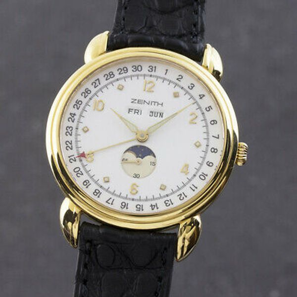 Zenith Triple Date Kalender Mondphase Herrenuhr Ref. 27.0020.392 ...