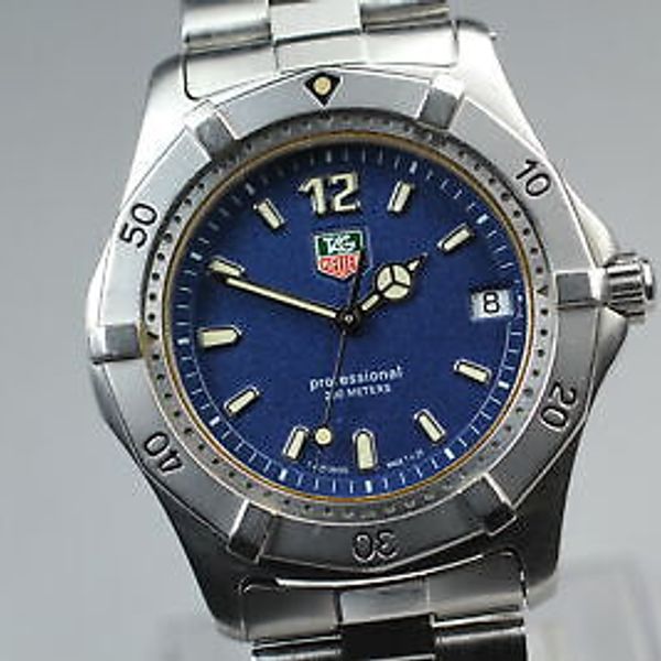 NEW Batt [N MINT] TAG HEUER WK1113 2000 Professional Quartz Men Watch ...