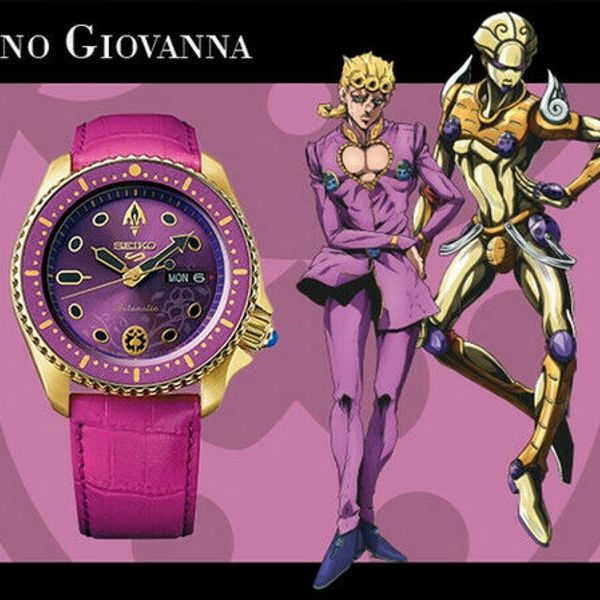 Seiko 5 JoJo's Bizarre Adventure Limited SBSA036 JoJo Giorno Giovanna ...