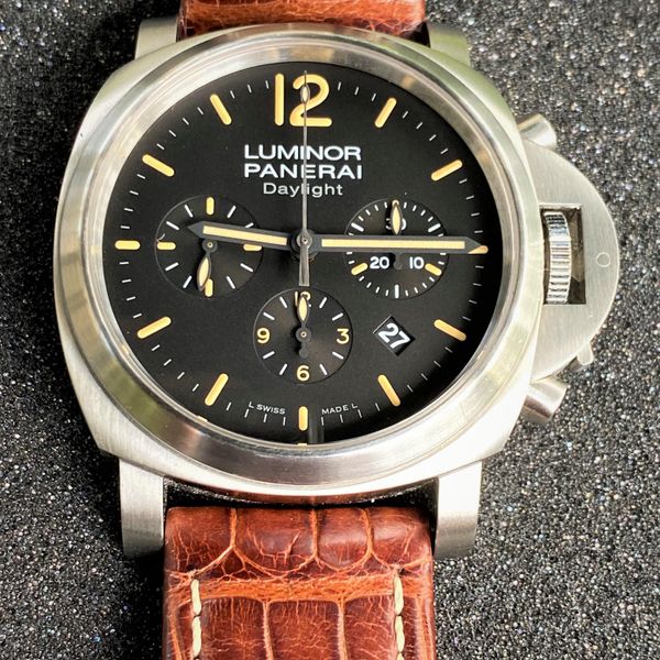Panerai Luminor Daylight Chronograph PAM 356 B&P 3 straps ...