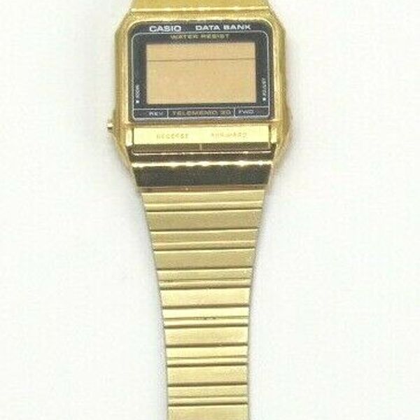 1988 Casio DB-310 (871) GOLD Data Bank Telememo NEEDS BATTERY ...