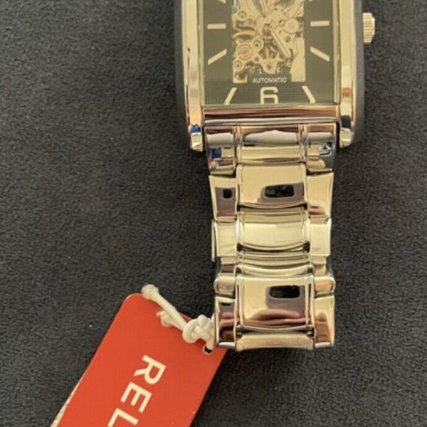 Fossil Relic Automatic mens wristwatch skeleton crystal front and back ...