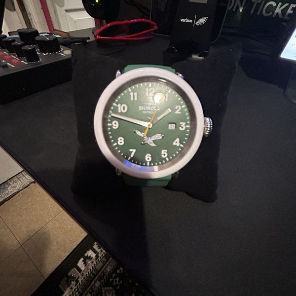 Limited Edition Shinola Philadelphia Eagles Kelly-Green Watch ...