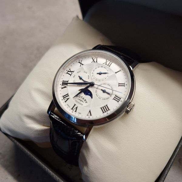 Rotary Men's Moon Phase Watch Leather Strap GS05325/01 | WatchCharts ...