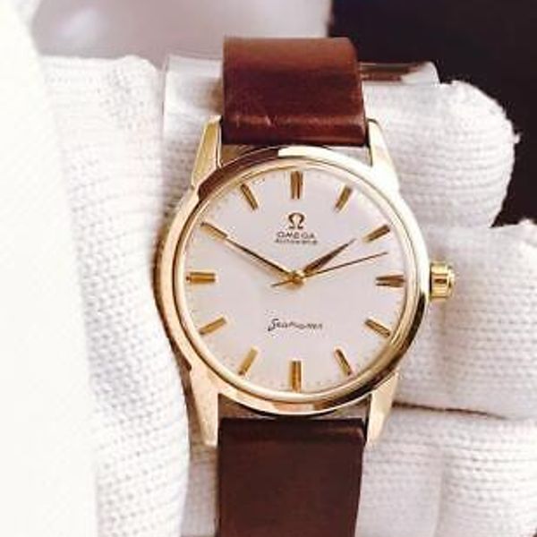 1962 OMEGA SEAMASTER 24 Jewels GOLD CAP Automatic Cal 552 MEN'S WRIST ...
