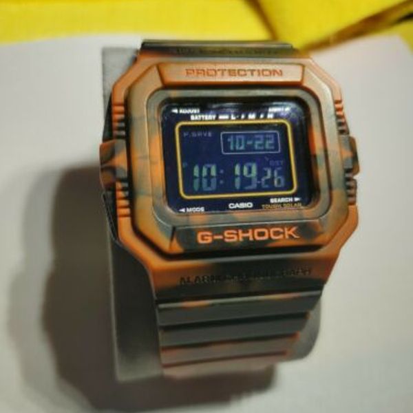 Casio G-5500JC Limited Edition Solar Orange Red Camo LCD Test ...