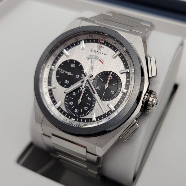 Zenith Defy El Primero 21 Rare Panda Dial Titanium With Ceramic Bezel ...