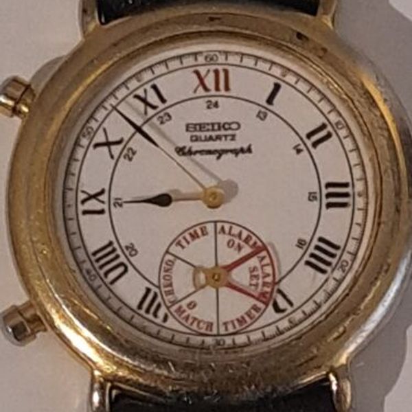 Vintage Seiko 8m25-6000 Chronograph DANCING HANDS NO STEM OR CROWN ...