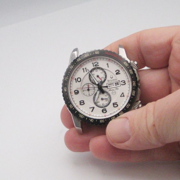 Bulova 98C114 Marine Star Chrono SS Quartz Mens Watch Part Sold As Is ...