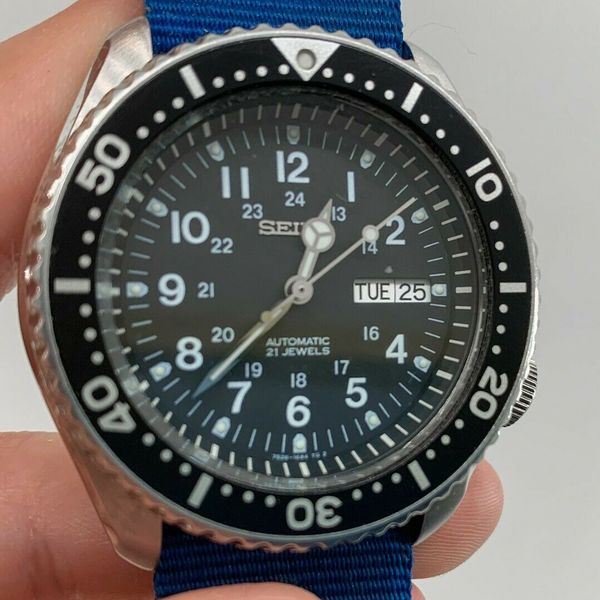 Modded Seiko SKX007 Military 24-hr Dial with assorted NATO Straps ...