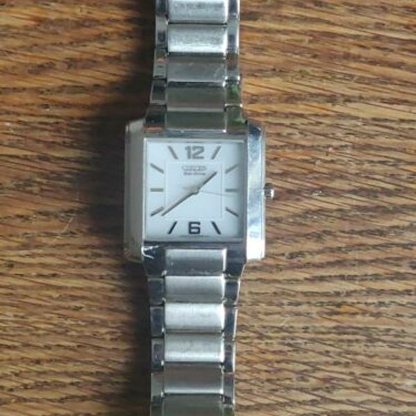 Citizen Eco-Drive E031 S046742 Silver white Analog Watch Running ...