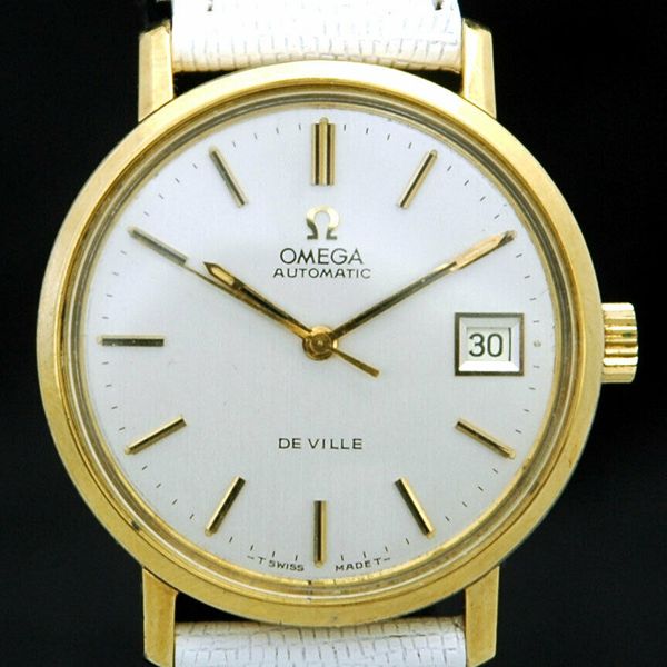 1970s OMEGA Automatic DEVILLE MENS GOLD WATCH VTG RARE SWISS Cal.1010 ...