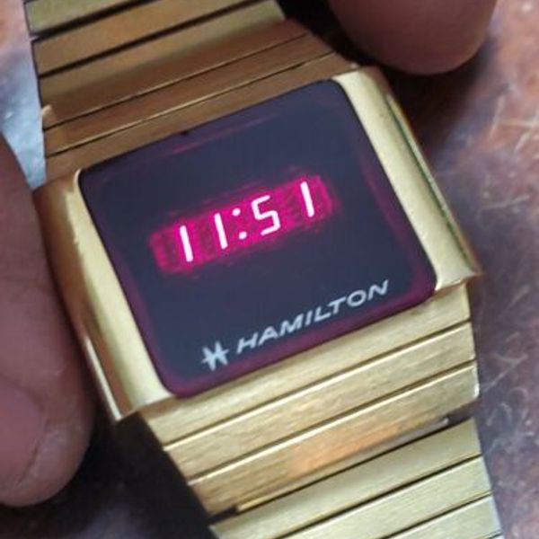 Vintage Mens Hamilton Led Watch Running | WatchCharts Marketplace