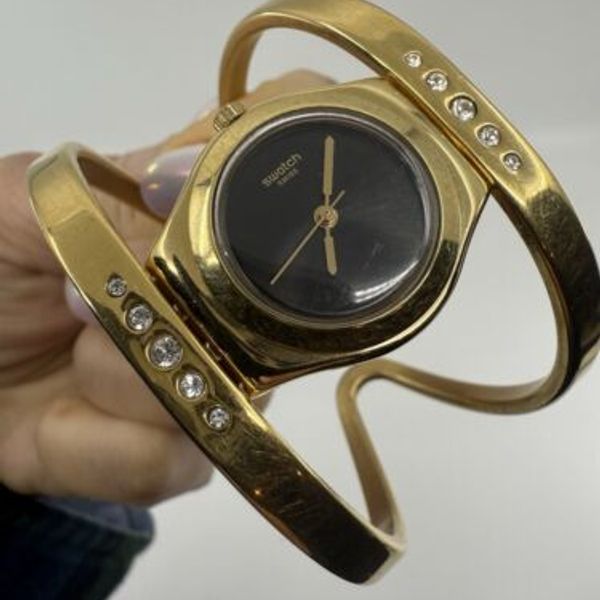 Swatch Bangle Rhinestone Watch | WatchCharts Marketplace