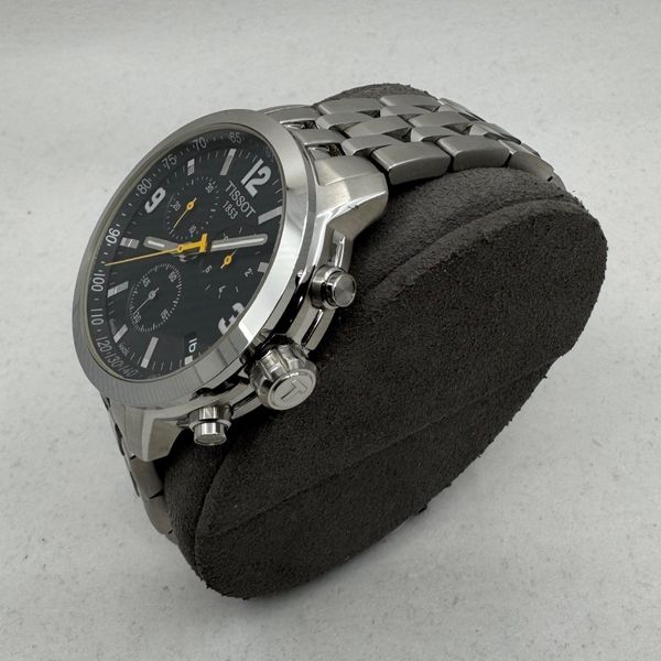 * Tissot PRC 200 Chrono Black Dial Yellow Detail Men's Watch ...