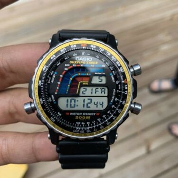 1989 Casio DW 403 Module 933 Surfing Timer – Vintage Retro Digital Rare ...