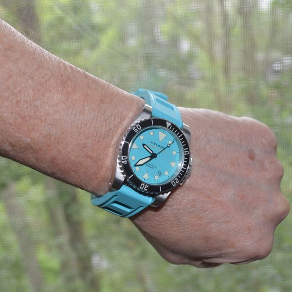 ***FS ONLY***Helson SharkDiver***40mm Turquoise and Black Sapphire ...