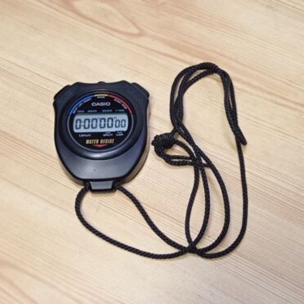 Vintage Casio HS-5 Black Plastic Professional Digital Quartz Stopwatch ...