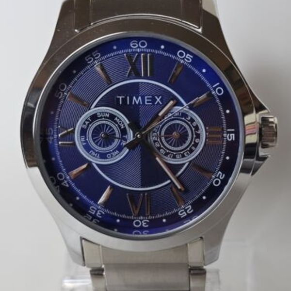 Timex Blue Dial Quartz Calendar Watch 44mm Men's TW2T44300 ...