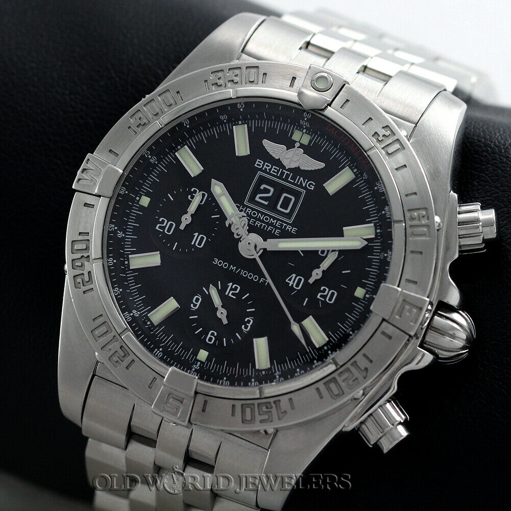 Breitling Blackbird Chronomat Chronograph Automatic A44359 Black Dial ...
