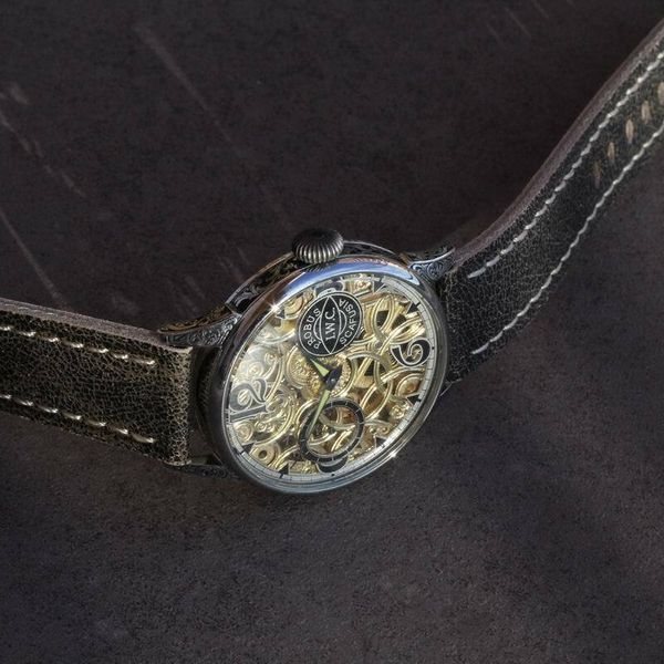 Vintage iwc probus class a middle size SKELETON POCKET WATCH MOVEMENT ...
