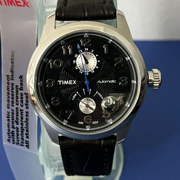 TIMEX Automatic Power Reserve Men's Watch 2d9319j new in box NOS ...