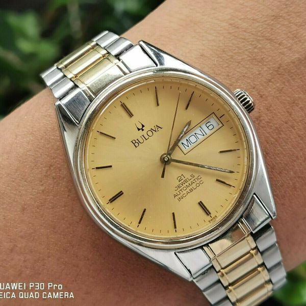 Bulova Since 1875 Automatic Incabloc Cal.ETA 2846 men's watch vintage ...