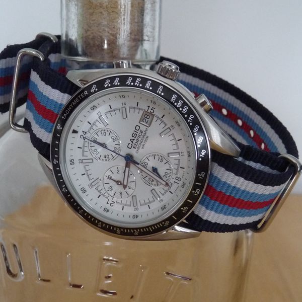 [WTS] Casio Edifice EF503D-7A White "Speedmaster" Chronograph ...