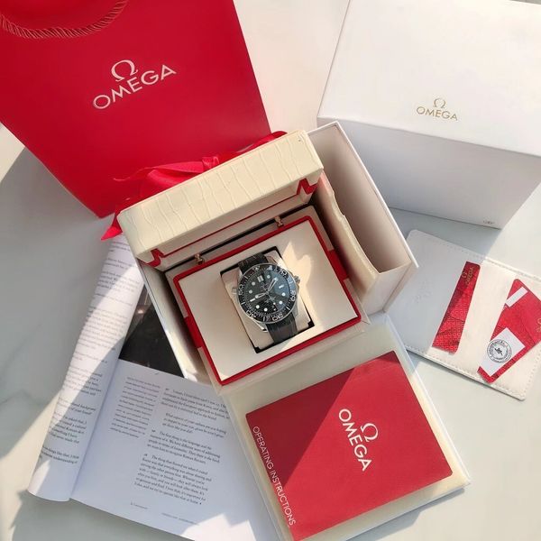 Authentic Omega seamaster 300m belt 42 mm automatic mechanical Black ...