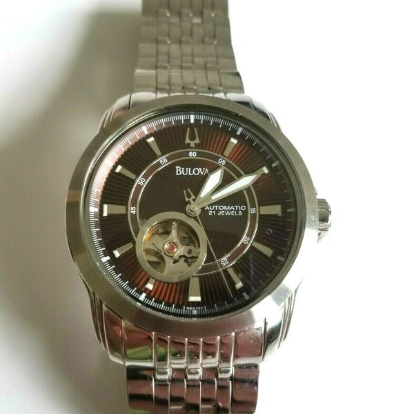 Mens Bulova Automatic Mechanical Stainless Steel Watch C860929 ...