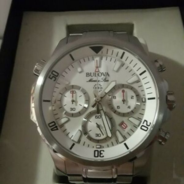 BULOVA MARINE STAR MENS STAINLESS STEEL WATCH 96B255 | WatchCharts ...