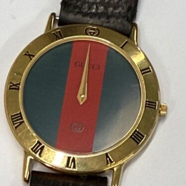 GUCCI 3001M 3000M Sherry Line Gold Men's Watch (2) NOT WORKING - SPARES ...