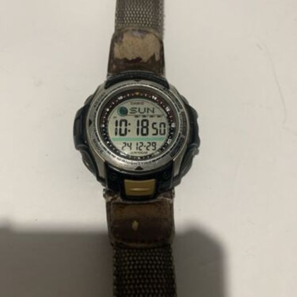 Casio Pathfinder Digital Watch 2632 PAS-400B Fishing Timer Backlight ...