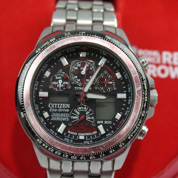 Citizen RAF Red Arrows Titanium Watch Eco-Drive Untested | WatchCharts ...