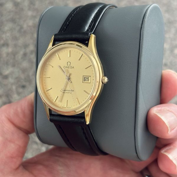 Vintage Omega Seamaster Quartz Gold Watch, Ref.196.0251. Excellent ...