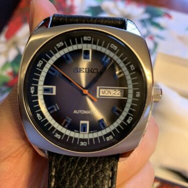 SEIKO SNKN01 RECRAFT SERIES AUTOMATIC WATCH, BLACK LEATHER STRAP ...