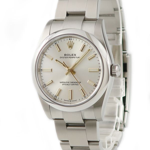 Rolex ROLEX Oyster Perpetual 34 124200 Unused Random Number Silver Men ...