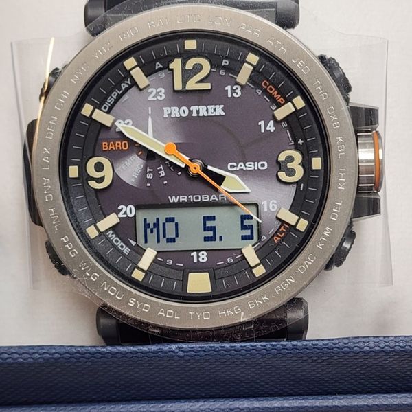 Casio Pro Trek Prg 600 Tough Solar Triple Sensor Mens Watch | WatchCharts Marketplace