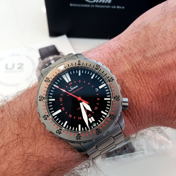 FSOT: Mint Condition Sinn U2 Fully Tegimented GMT on Bracelet | WatchCharts Marketplace