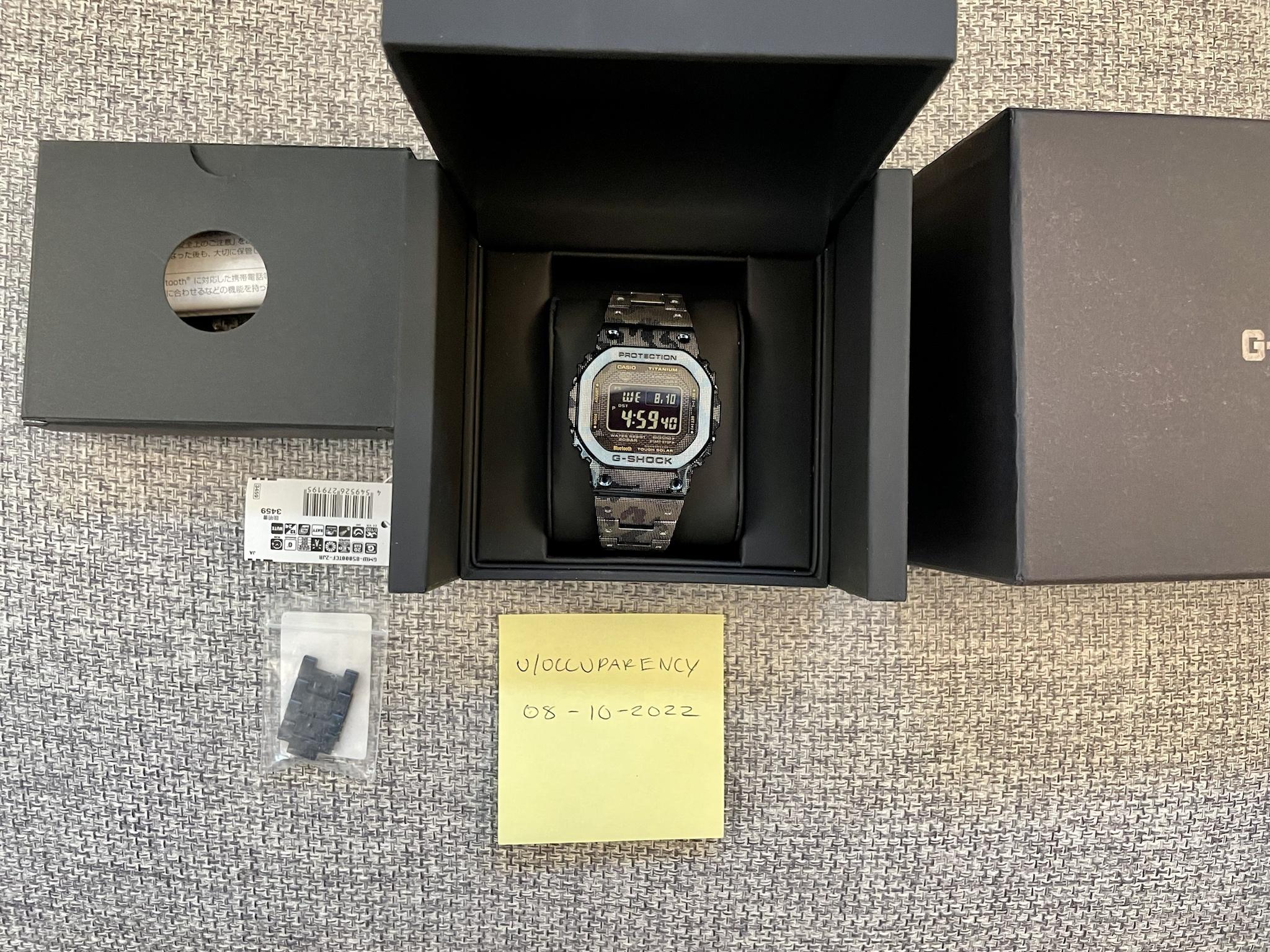 [WTS] Casio G-Shock GWM-B5000TCF-2 “Blue Camo” Fully Titanium Sauare ...