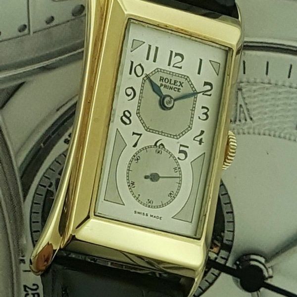 Rolex Prince Brancard Doctor's Watch 14K Yellow Gold In Original Box ...