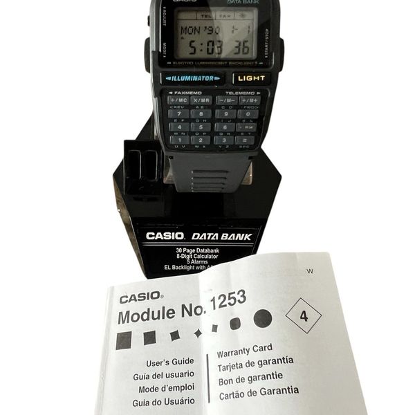 Vintage Casio Telememo 30 Data Bank Watch DBC-30 Model #1253 Digital ...