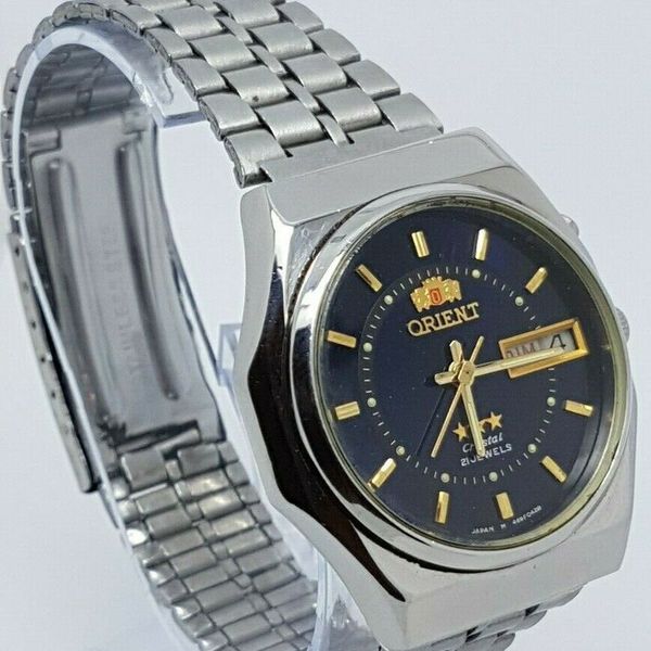 Vintage Orient Crystal Automatic 21 Jewels Day/Date Japan made Men's ...
